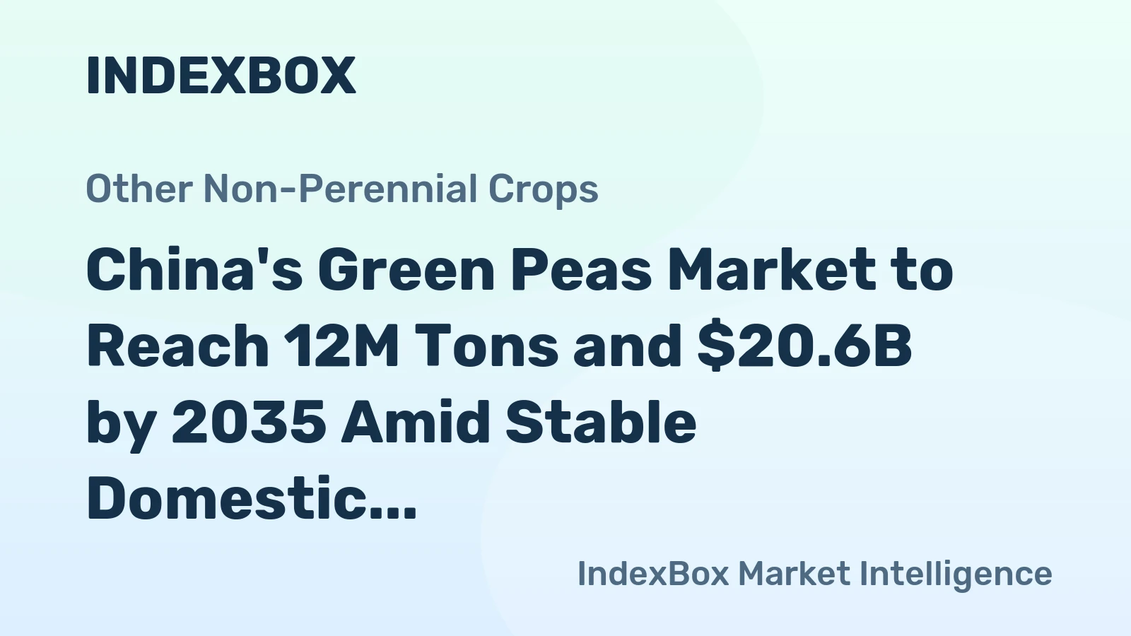 China's Green Peas Market to Reach 12M Tons and $20.6B by 2035 Amid Stable Domestic Production