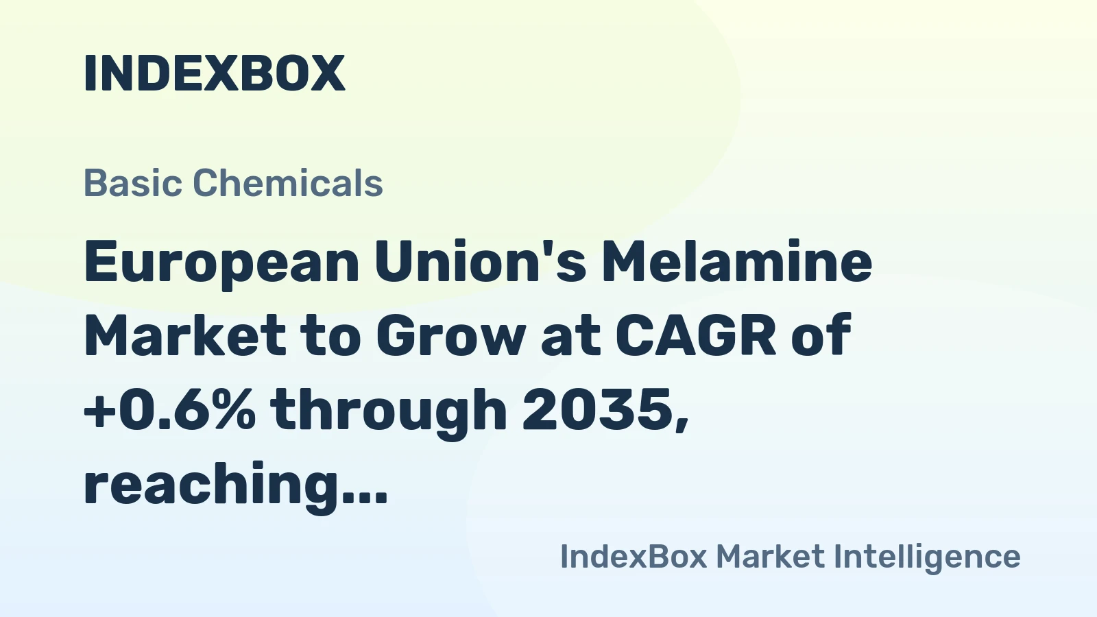 European Union's Melamine Market to Grow at CAGR of +0.6% through 2035, reaching $704M in value