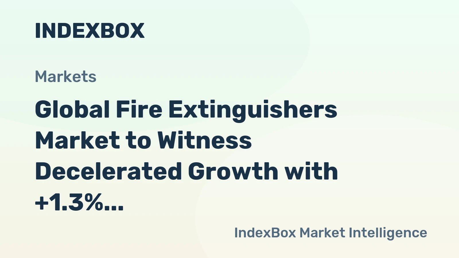 Global Fire Extinguishers Market to Witness Decelerated Growth with +1.3% CAGR, Reaching $28B by 2035