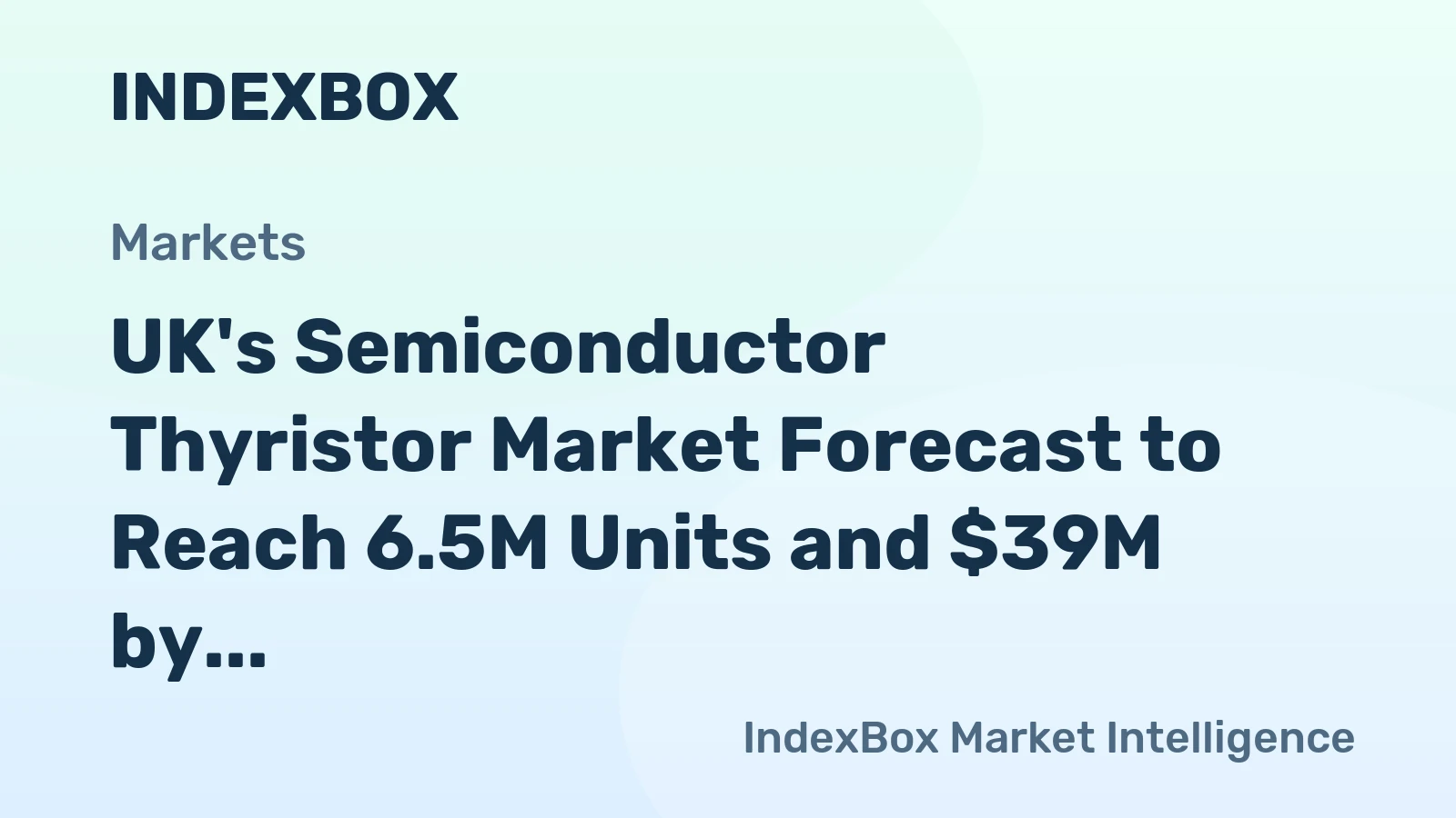 UK's Semiconductor Thyristor Market Forecast to Reach 6.5M Units and $39M by 2035
