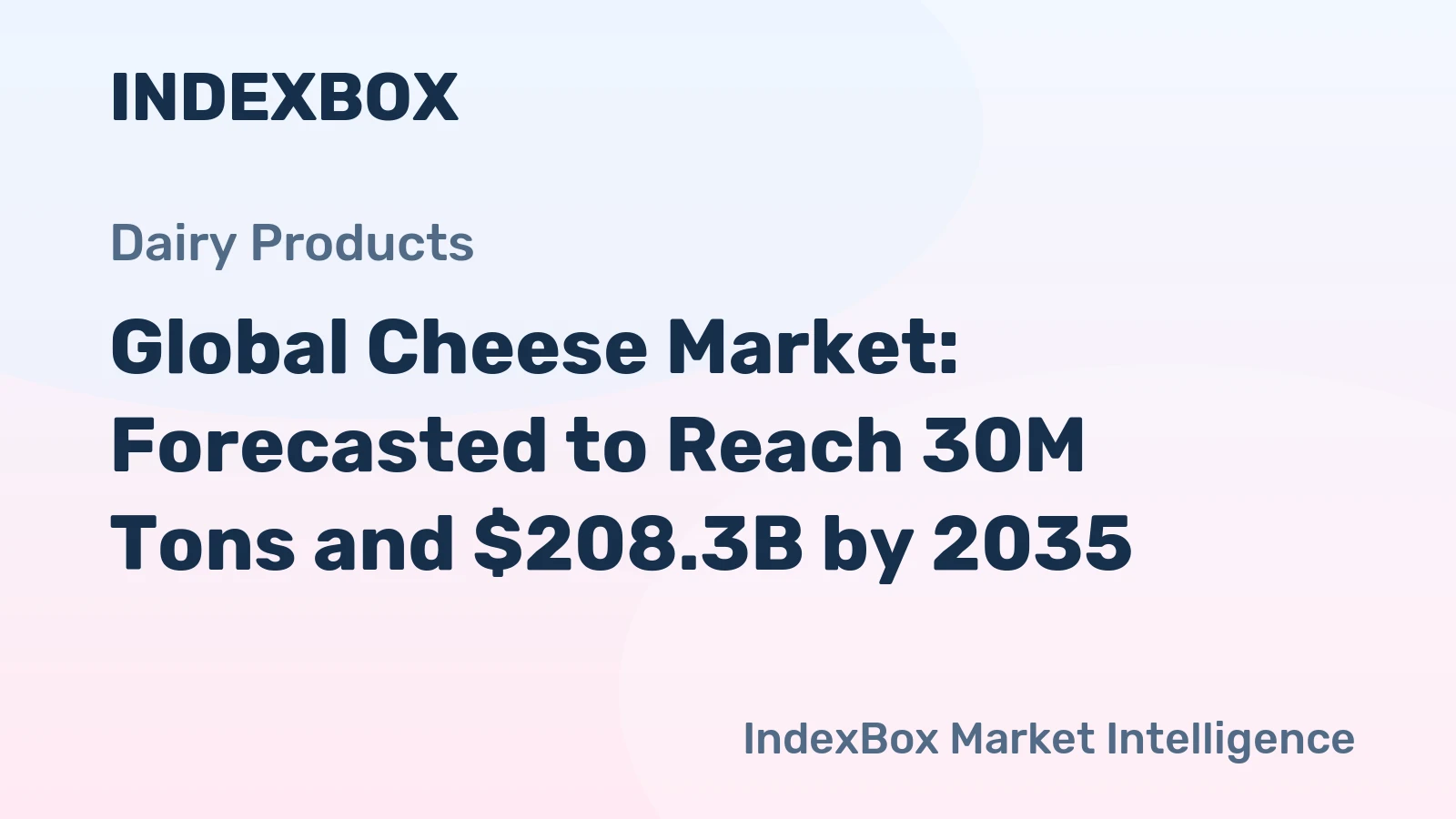 Global Cheese Market: Forecasted to Reach 30M Tons and $208.3B by 2035