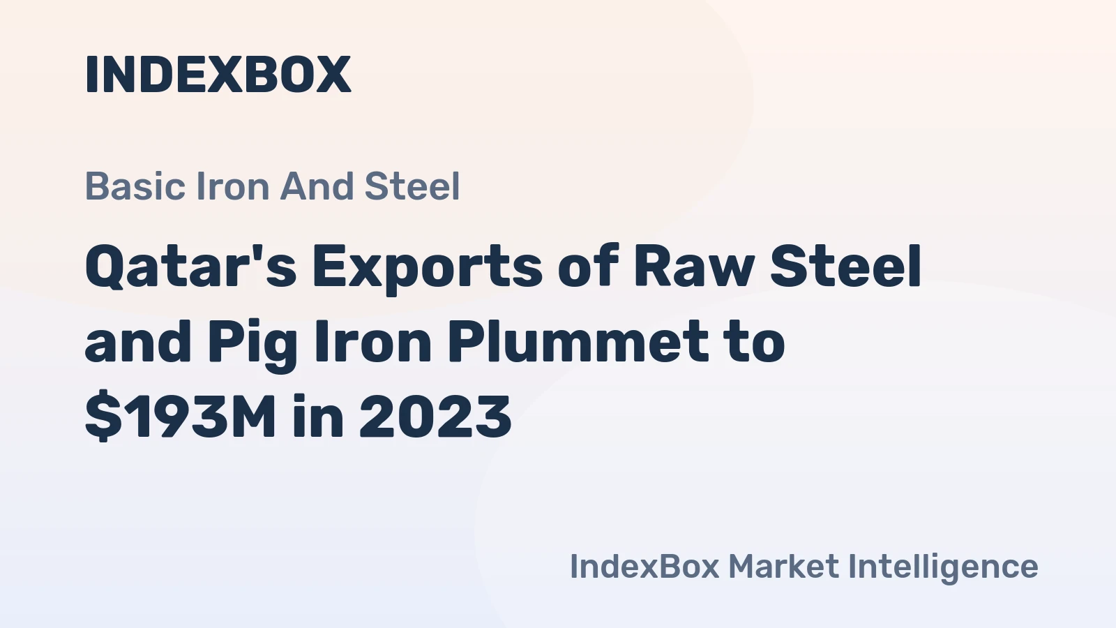 Qatar's Exports of Raw Steel and Pig Iron Plummet to $193M in 2023