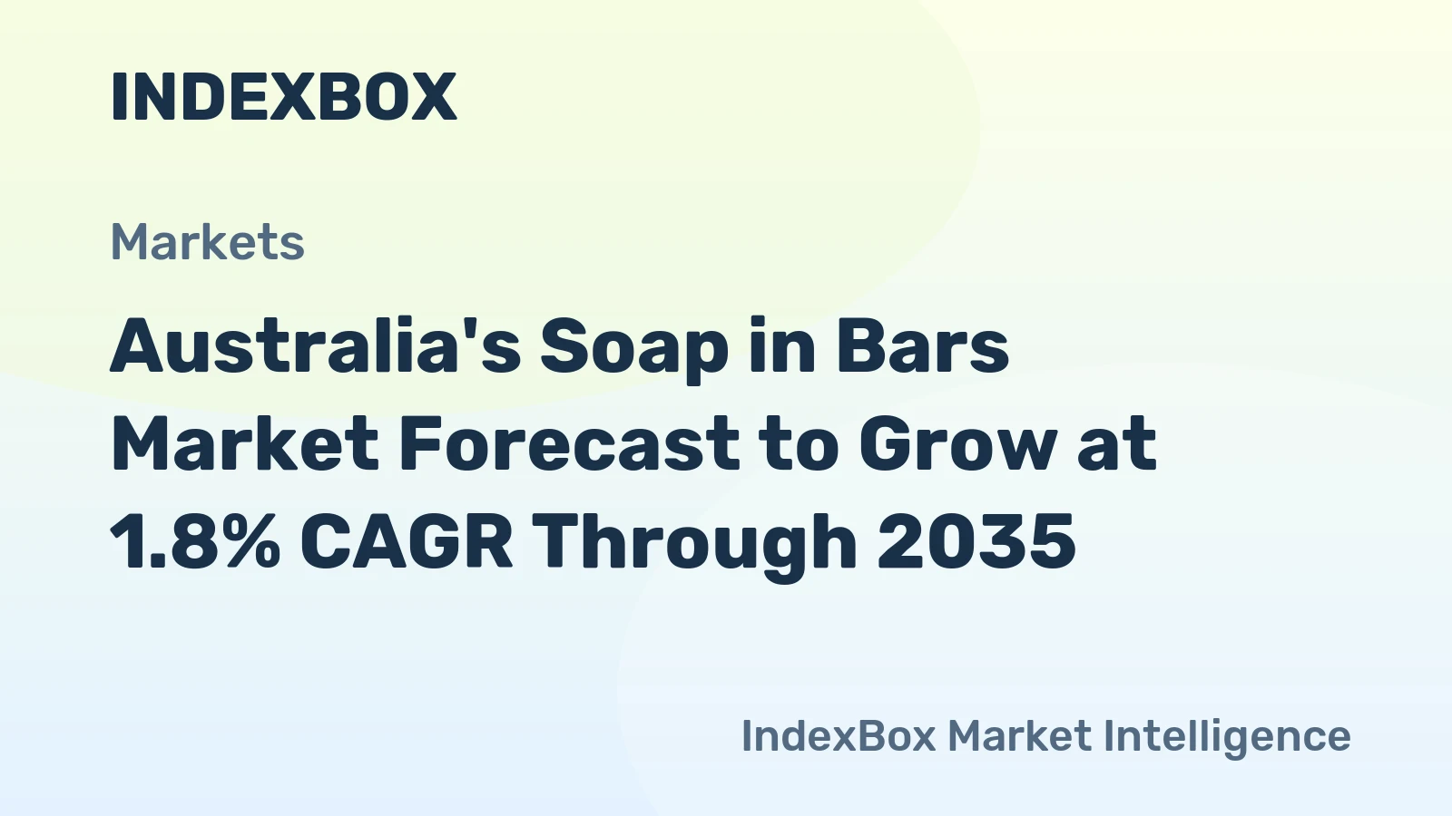 Australia's Soap in Bars Market Forecast to Grow at 1.8% CAGR Through 2035