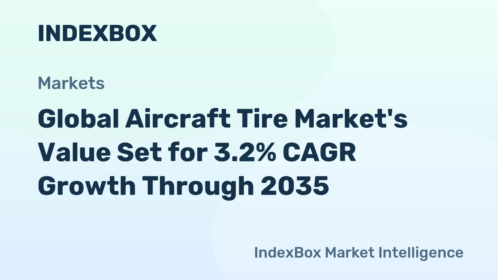 Global Aircraft Tire Market's Value Set for 3.2% CAGR Growth Through 2035