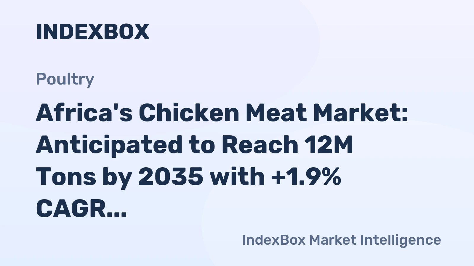 Africa's Chicken Meat Market: Anticipated to Reach 12M Tons by 2035 with +1.9% CAGR