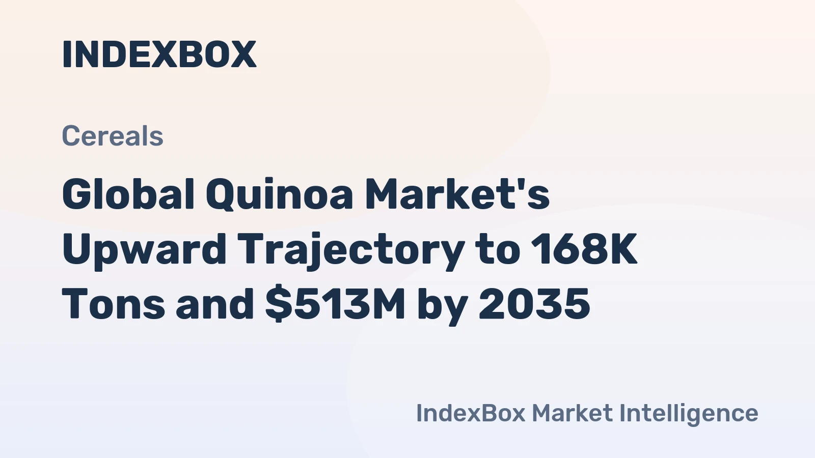 Global Quinoa Market's Upward Trajectory to 168K Tons and $513M by 2035