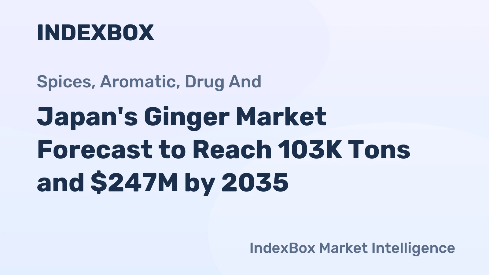 Japan's Ginger Market Forecast to Reach 103K Tons and $247M by 2035