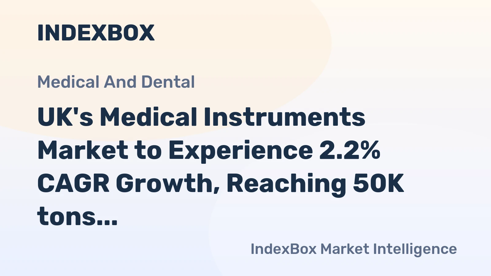 UK's Medical Instruments Market to Experience 2.2% CAGR Growth, Reaching 50K tons by 2035