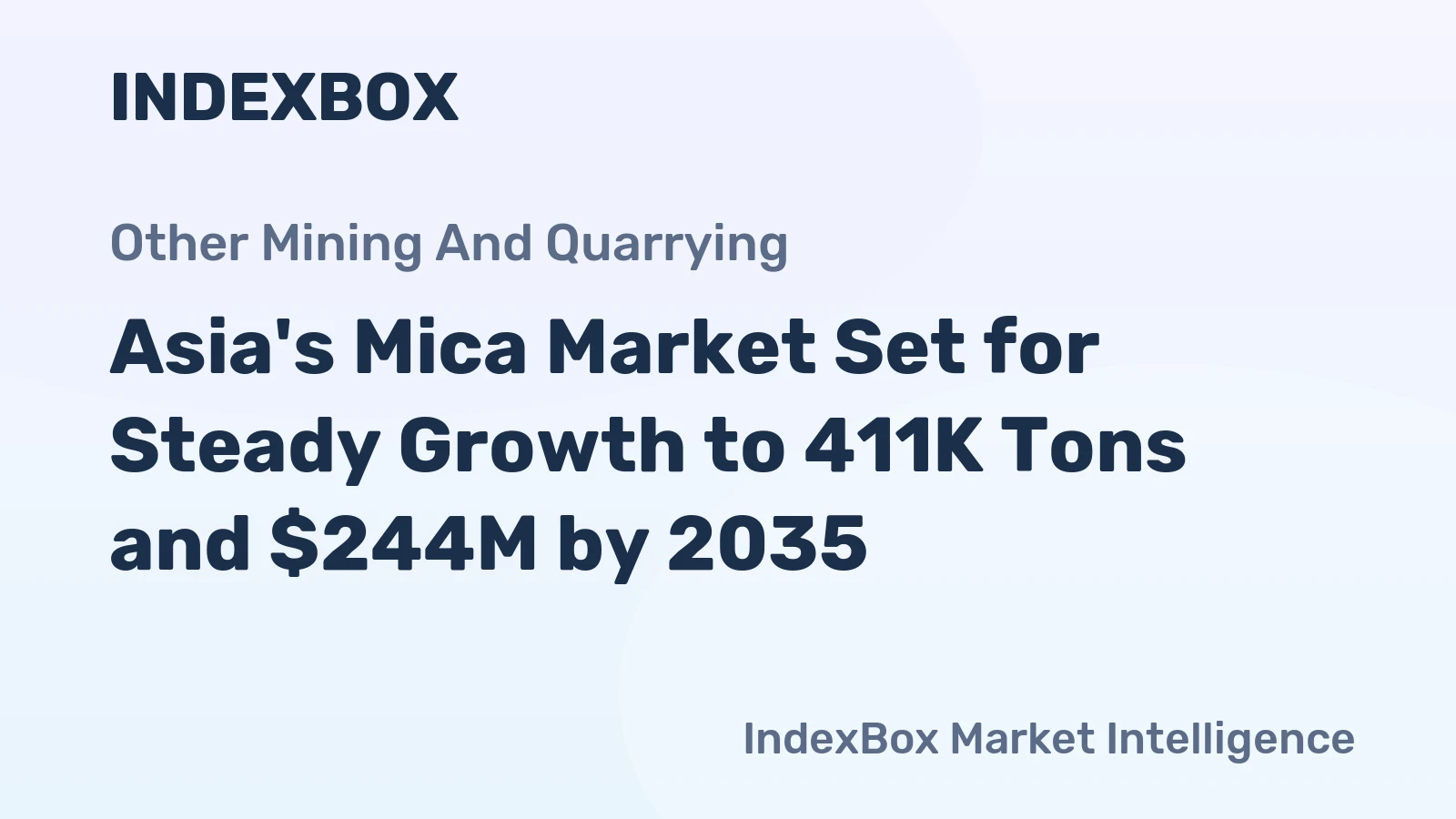Asia's Mica Market Set for Steady Growth to 411K Tons and $244M by 2035