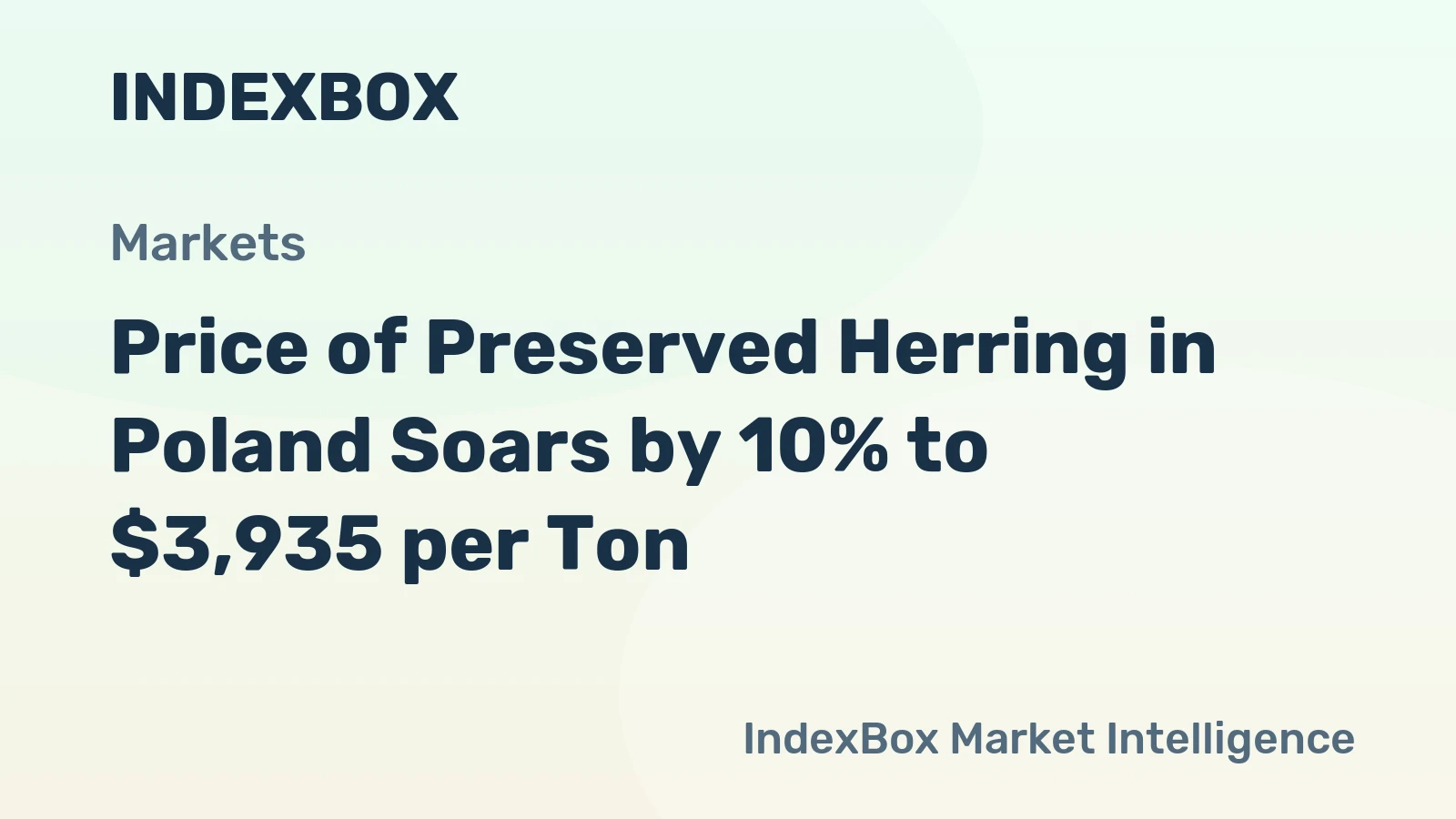 Price of Preserved Herring in Poland Soars by 10% to $3,935 per Ton
