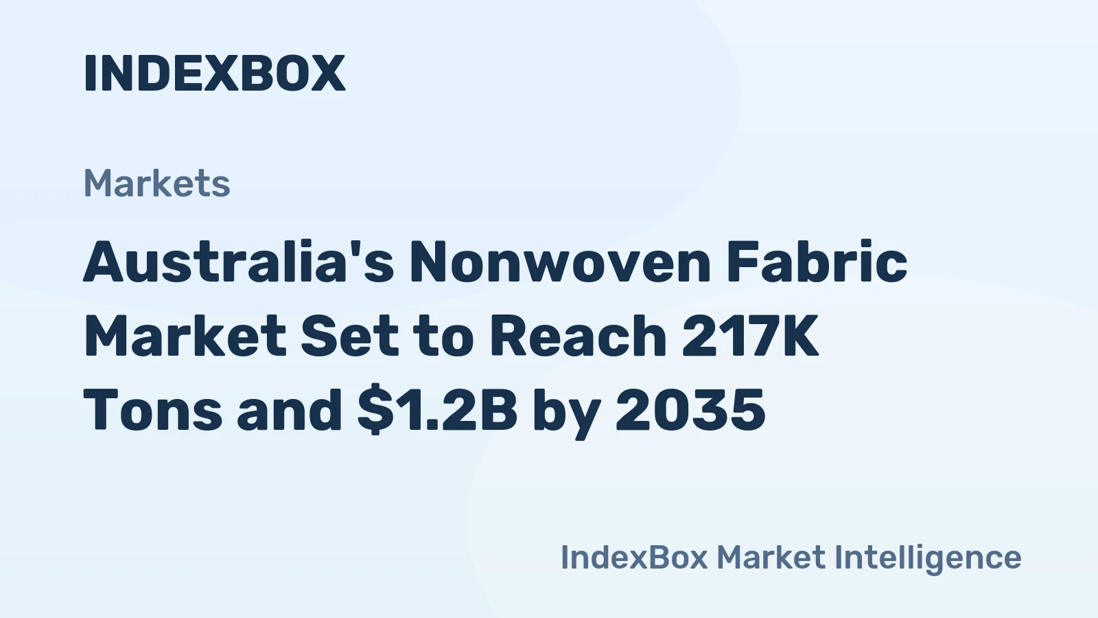 Australia's Nonwoven Fabric Market Set to Reach 217K Tons and $1.2B by 2035