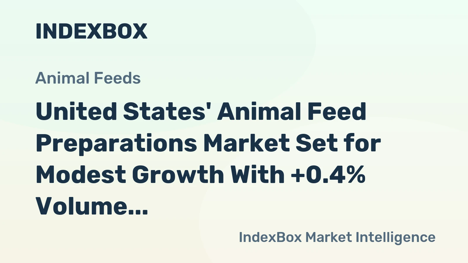 United States' Animal Feed Preparations Market Set for Modest Growth With +0.4% Volume CAGR Through 2035