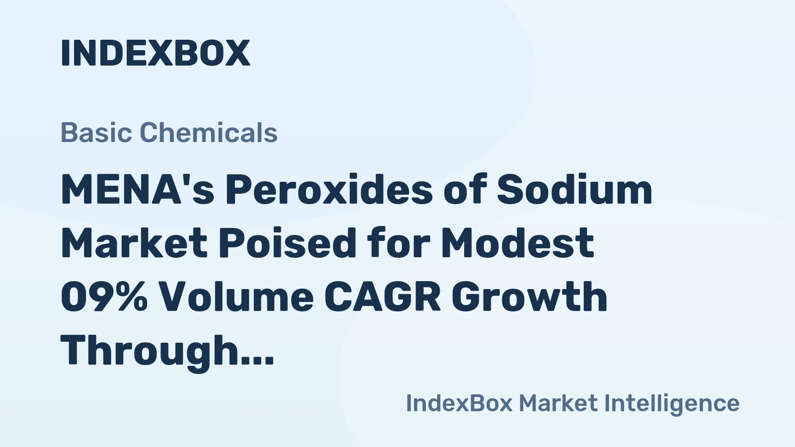 MENA's Peroxides of Sodium Market Poised for Modest 09% Volume CAGR Growth Through 2035
