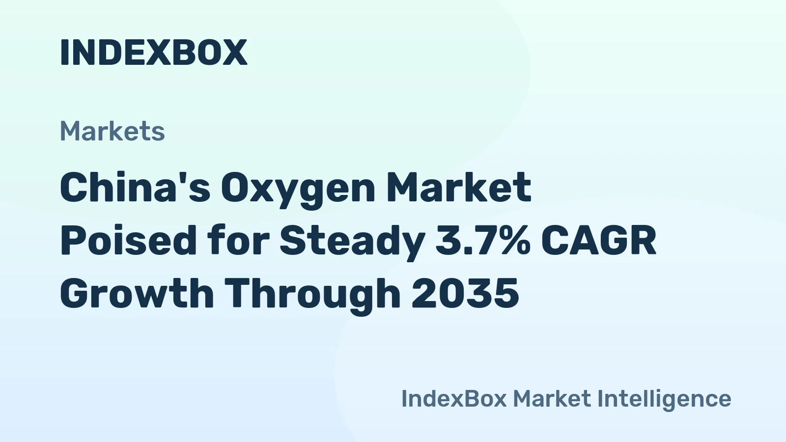 China's Oxygen Market Poised for Steady 3.7% CAGR Growth Through 2035