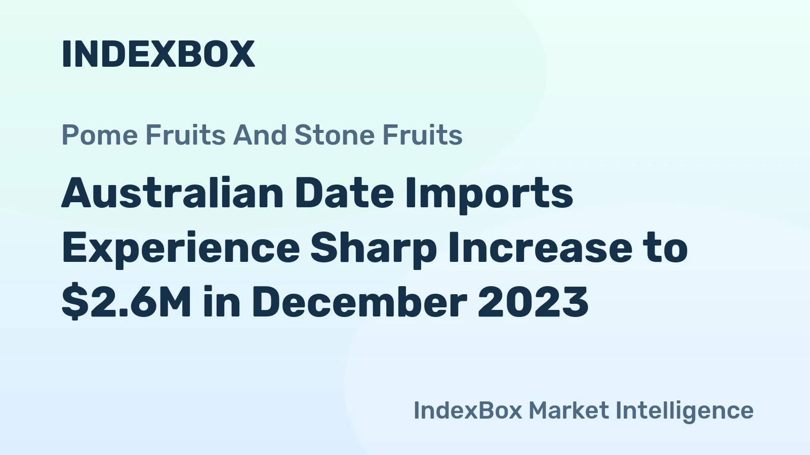 Australian Date Imports Experience Sharp Increase to $2.6M in December 2023