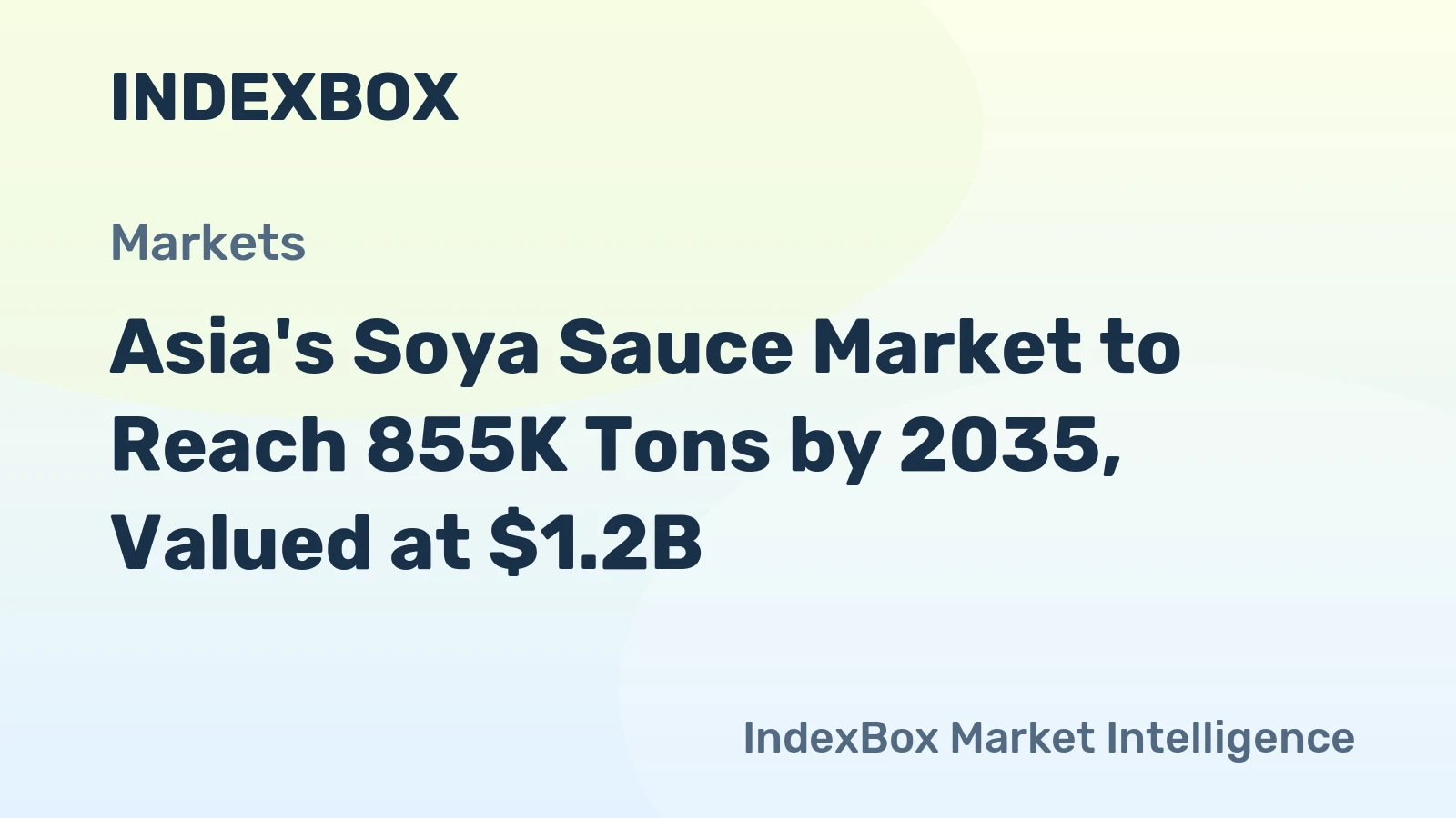 Asia's Soya Sauce Market to Reach 855K Tons by 2035, Valued at $1.2B