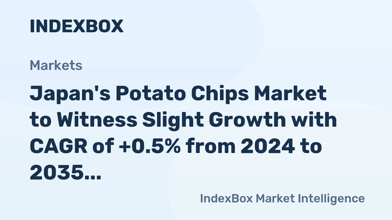 Japan's Potato Chips Market to Witness Slight Growth with CAGR of +0.5% from 2024 to 2035