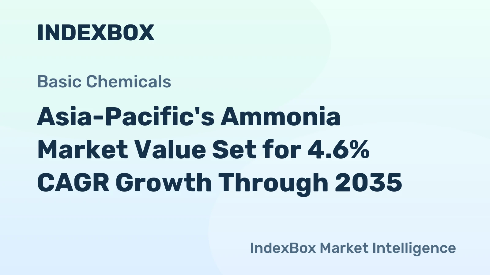Asia-Pacific's Ammonia Market Value Set for 4.6% CAGR Growth Through 2035