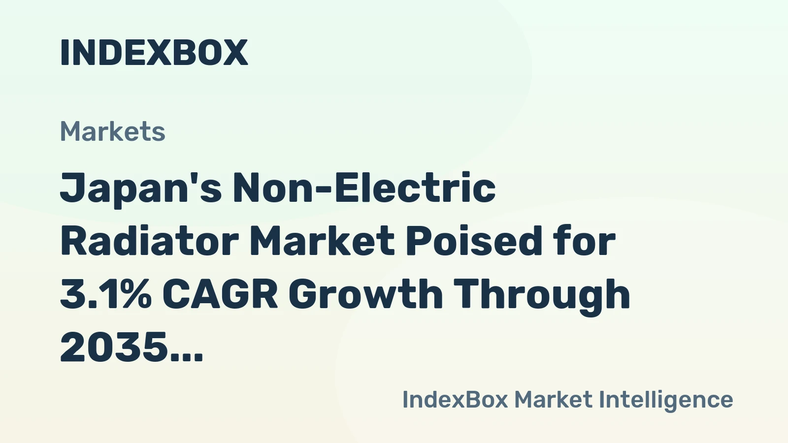 Japan's Non-Electric Radiator Market Poised for 3.1% CAGR Growth Through 2035