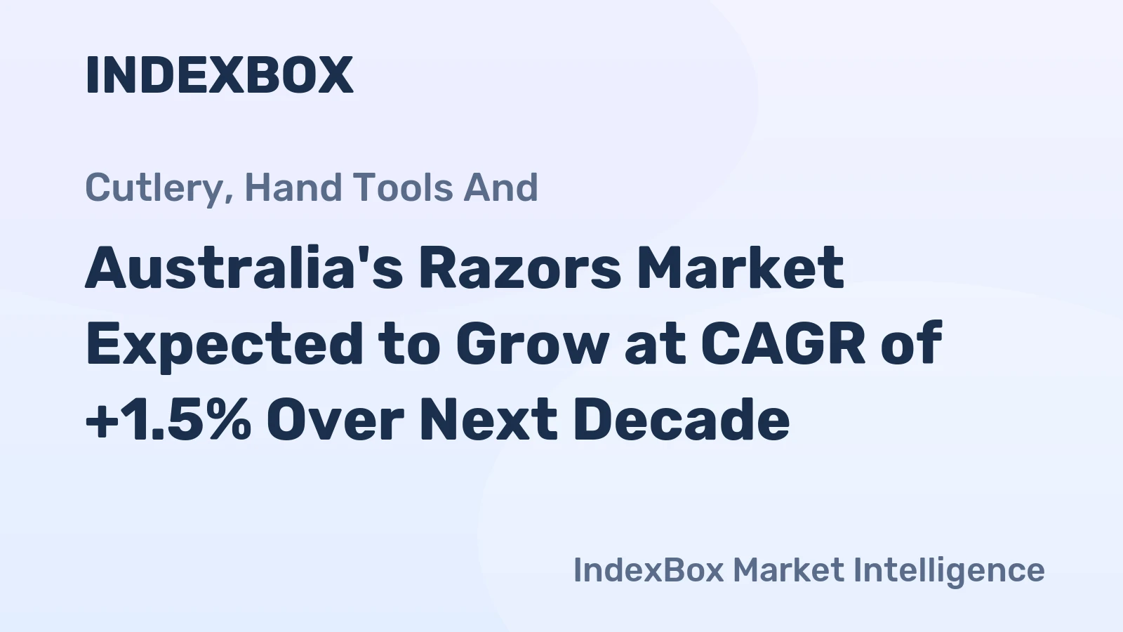 Australia's Razors Market Expected to Grow at CAGR of +1.5% Over Next Decade