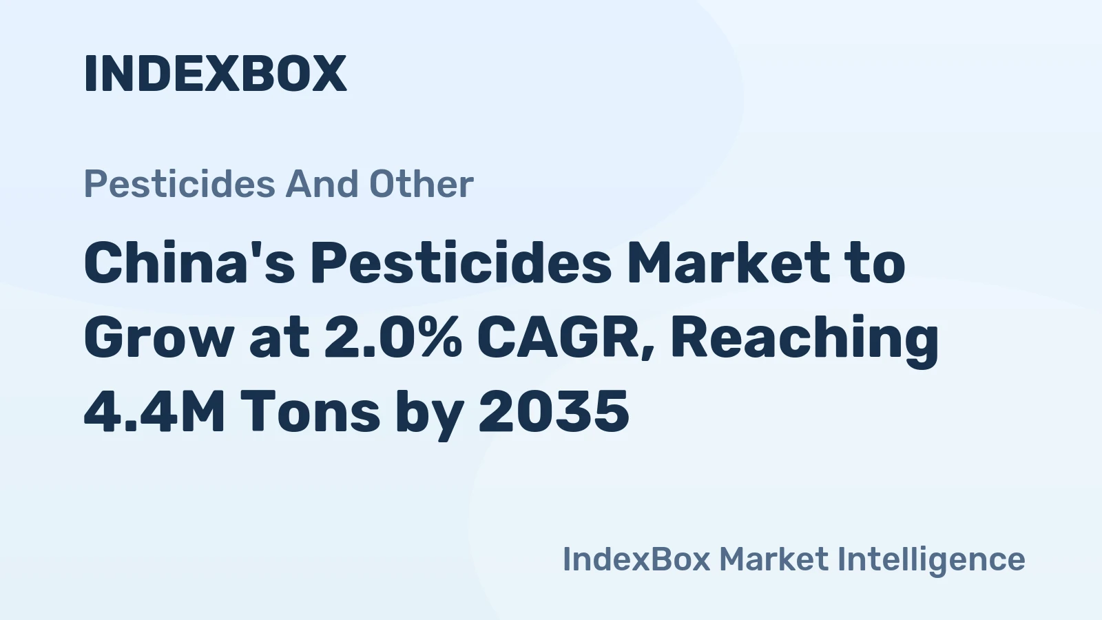 China's Pesticides Market to Grow at 2.0% CAGR, Reaching 4.4M Tons by 2035