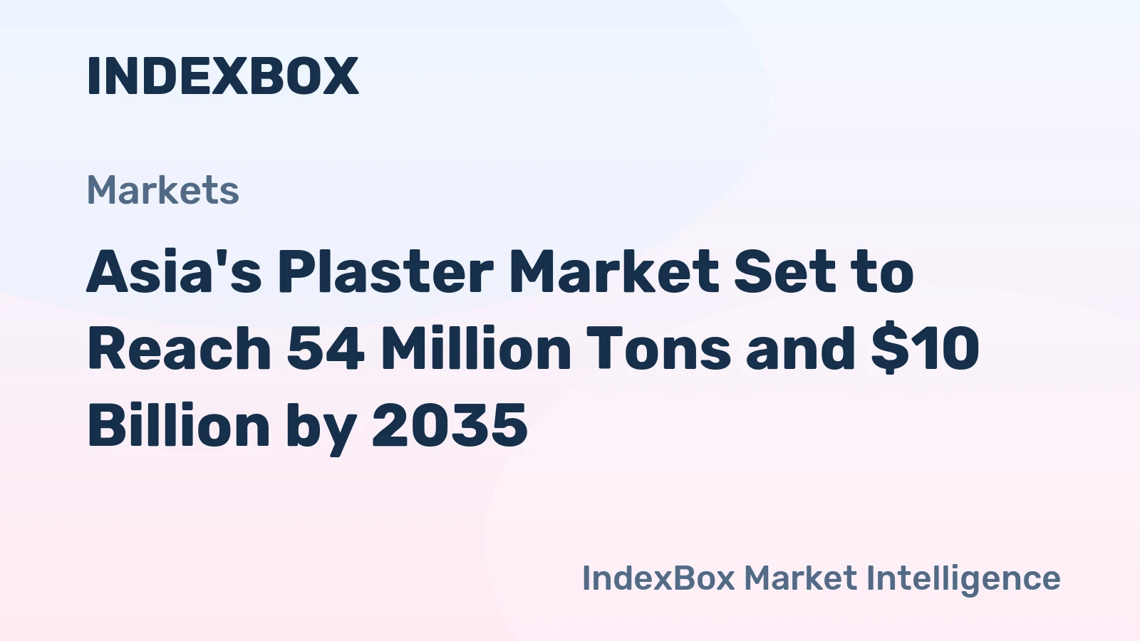 Asia's Plaster Market Set to Reach 54 Million Tons and $10 Billion by 2035