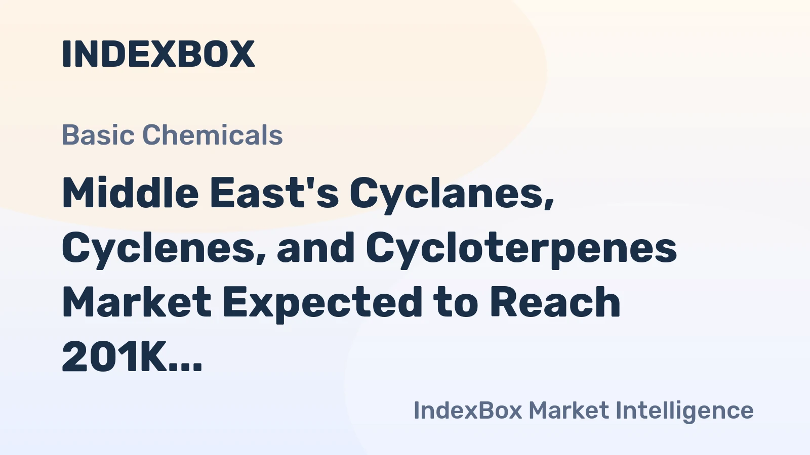 Middle East's Cyclanes, Cyclenes, and Cycloterpenes Market Expected to Reach 201K Tons and $602M by 2035