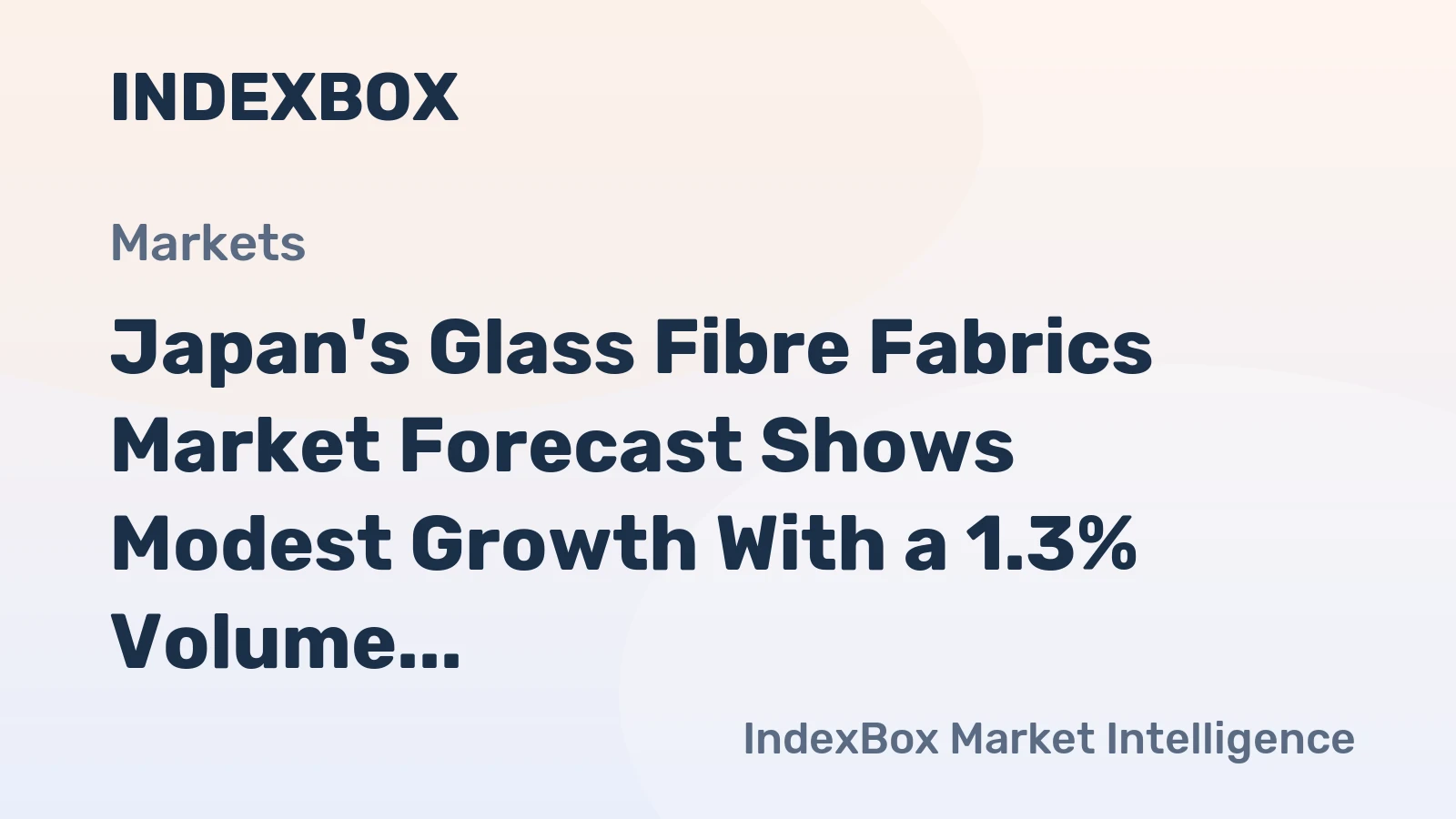 Japan's Glass Fibre Fabrics Market Forecast Shows Modest Growth With a 1.3% Volume CAGR Through 2035