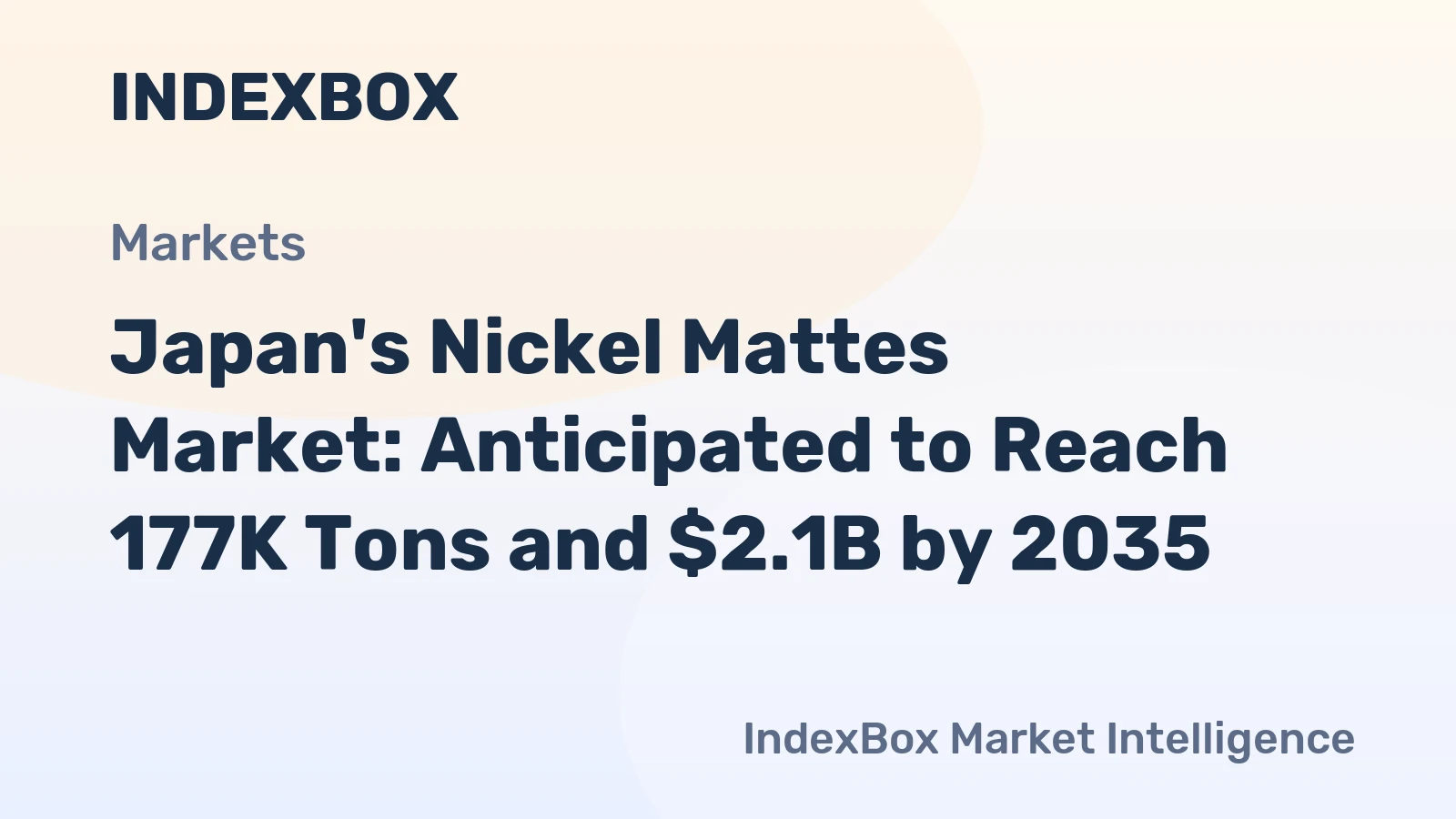 Japan's Nickel Mattes Market: Anticipated to Reach 177K Tons and $2.1B by 2035