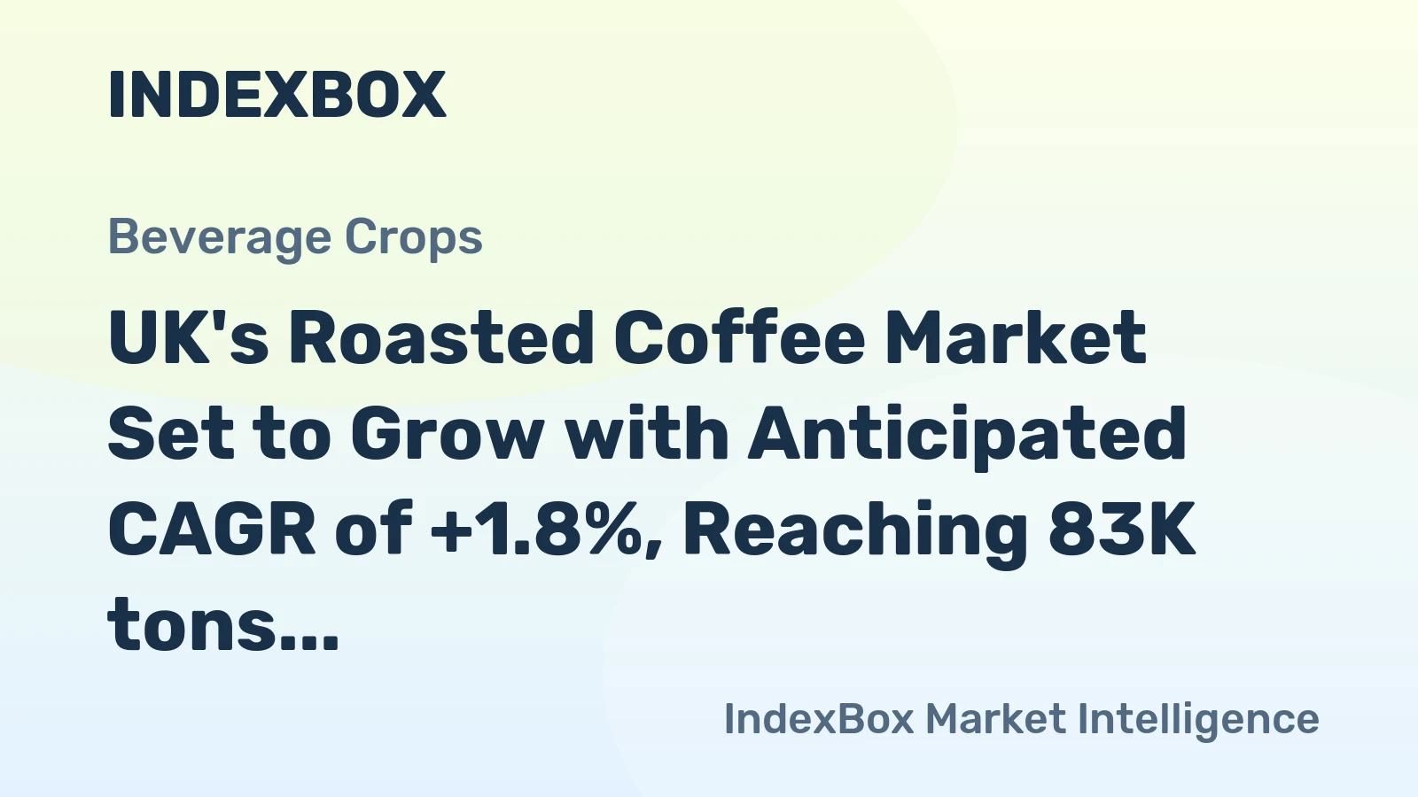 UK's Roasted Coffee Market Set to Grow with Anticipated CAGR of +1.8%, Reaching 83K tons in Volume and $1.2B in Value by 2035