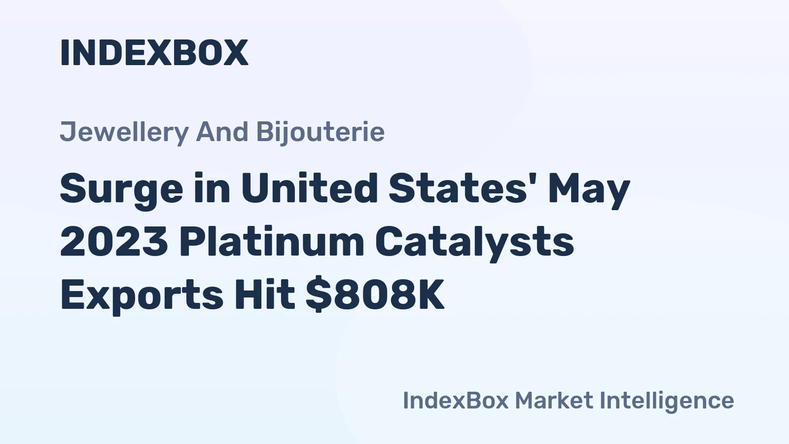 Surge in United States' May 2023 Platinum Catalysts Exports Hit $808K