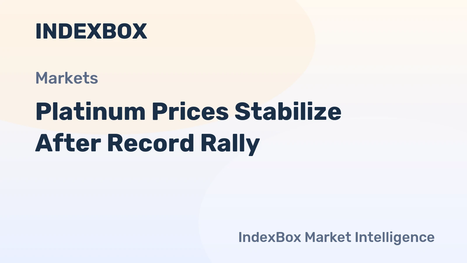 Platinum Prices Stabilize After Record Rally