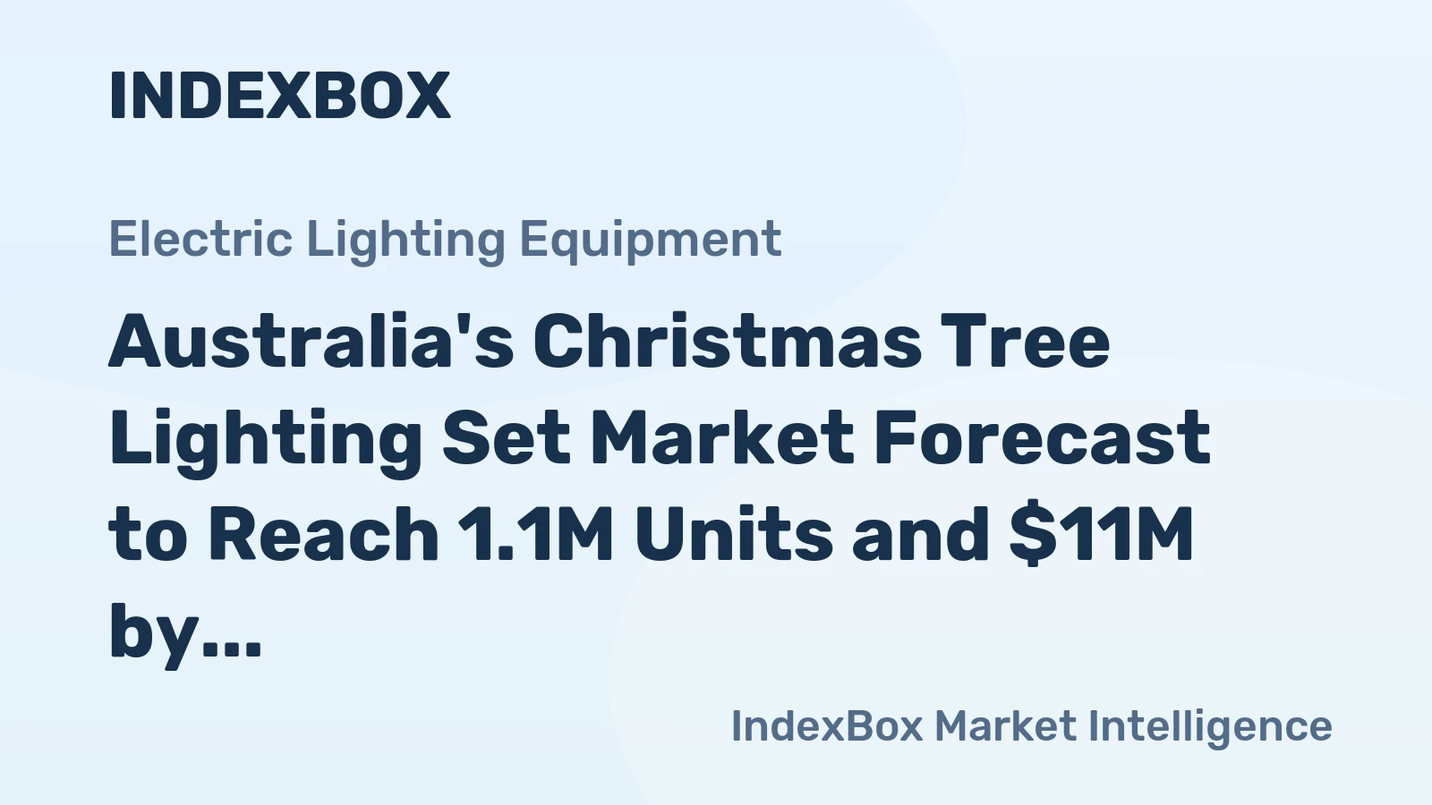 Australia's Christmas Tree Lighting Set Market Forecast to Reach 1.1M Units and $11M by 2035