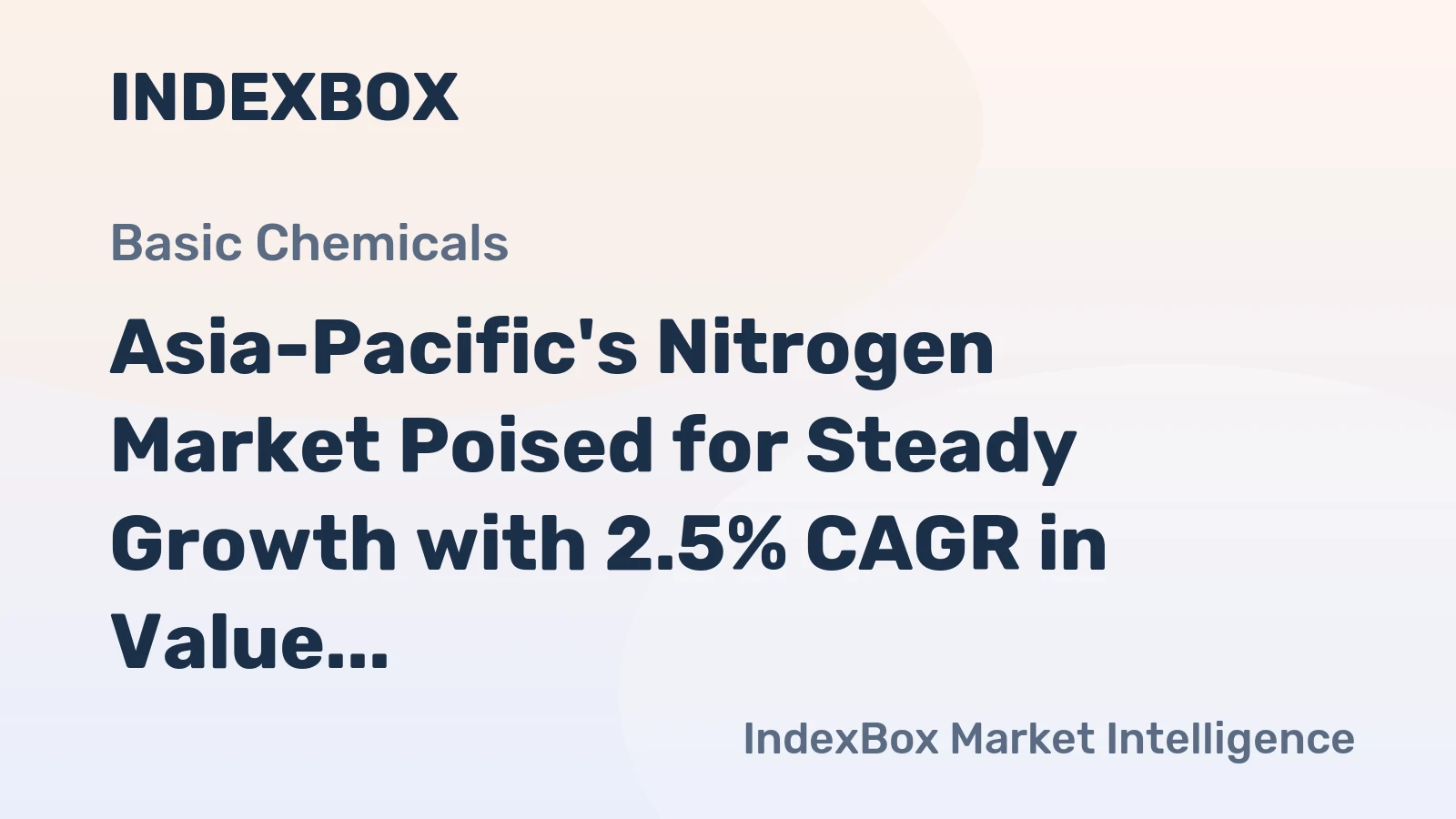 Asia-Pacific's Nitrogen Market Poised for Steady Growth with 2.5% CAGR in Value