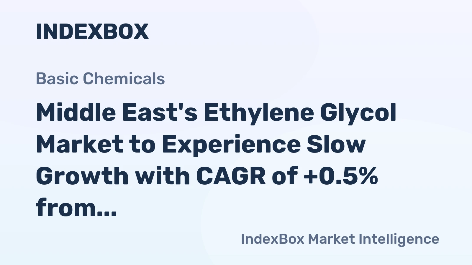 Middle East's Ethylene Glycol Market to Experience Slow Growth with CAGR of +0.5% from 2024 to 2035