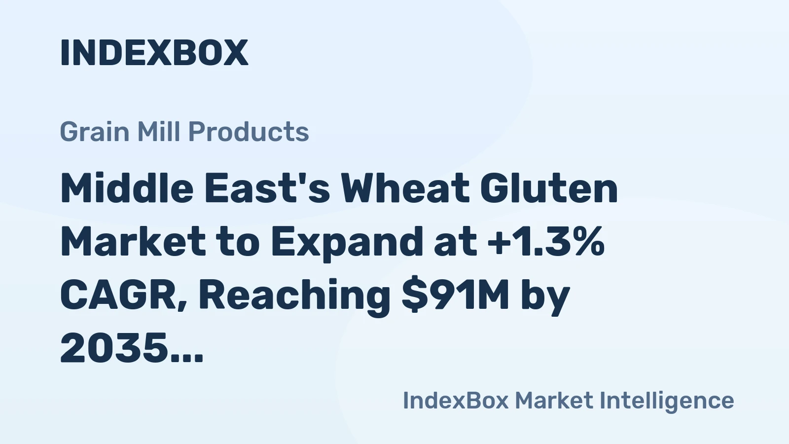 Middle East's Wheat Gluten Market to Expand at +1.3% CAGR, Reaching $91M by 2035