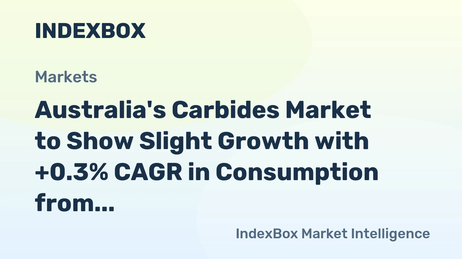 Australia's Carbides Market to Show Slight Growth with +0.3% CAGR in Consumption from 2024 to 2035