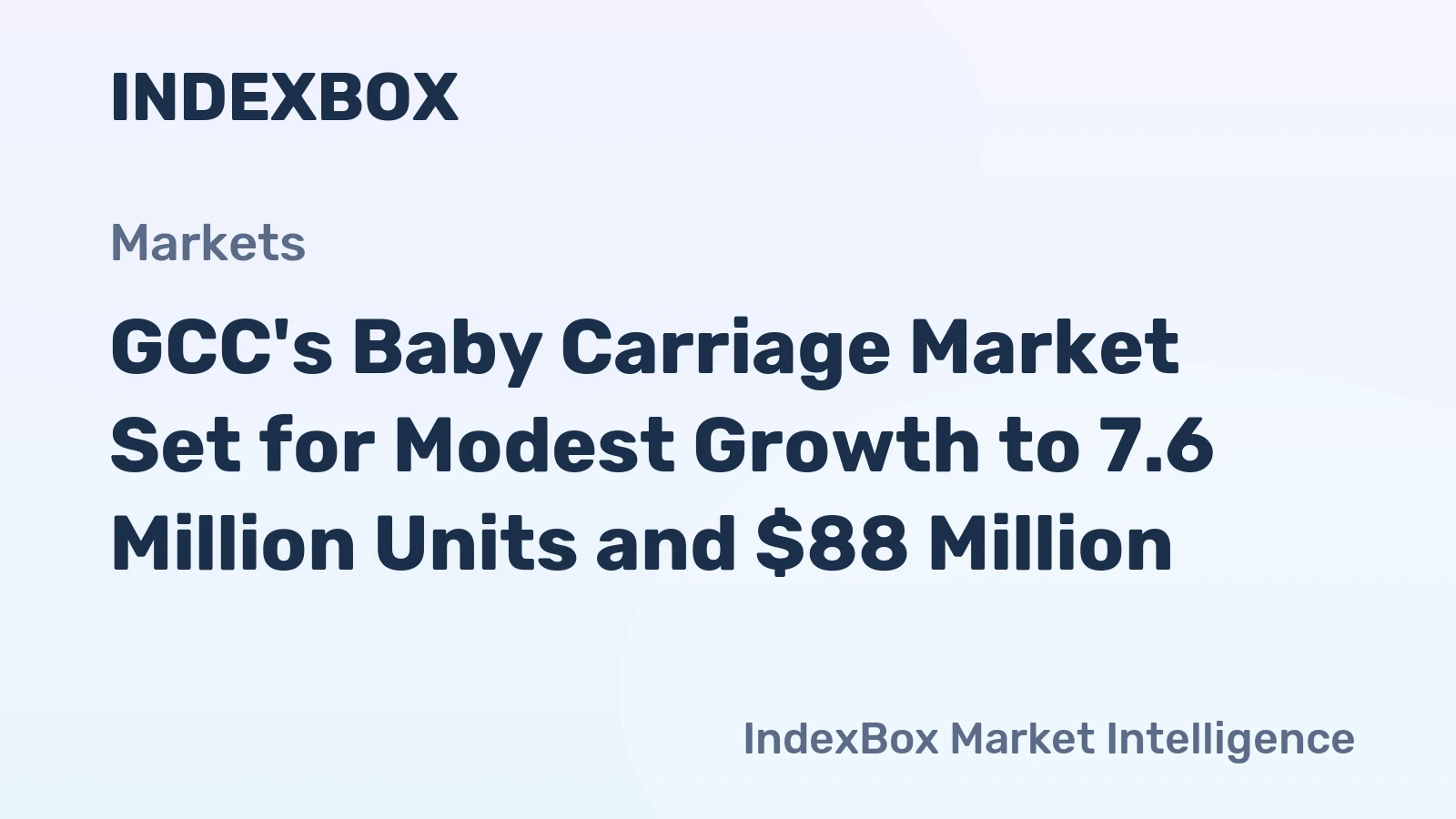 GCC's Baby Carriage Market Set for Modest Growth to 7.6 Million Units and $88 Million