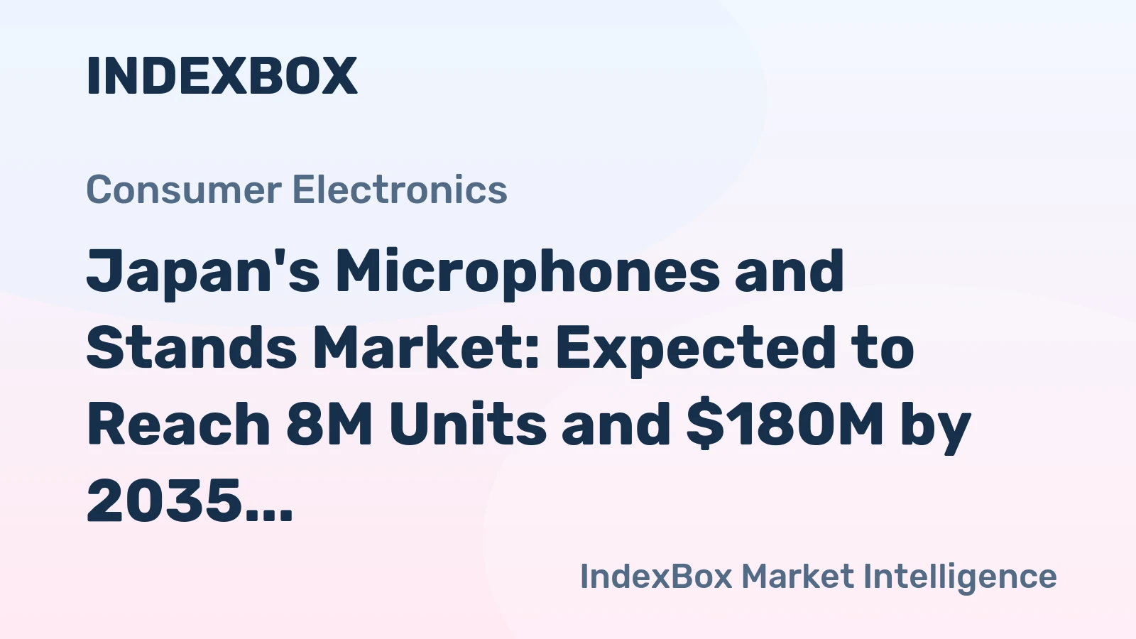 Japan's Microphones and Stands Market: Expected to Reach 8M Units and $180M by 2035