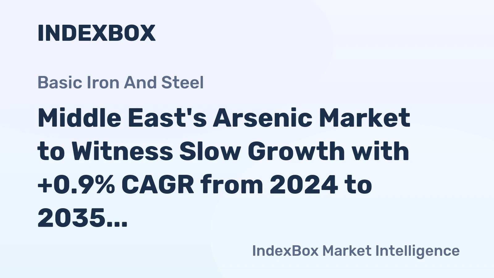 Middle East's Arsenic Market to Witness Slow Growth with +0.9% CAGR from 2024 to 2035