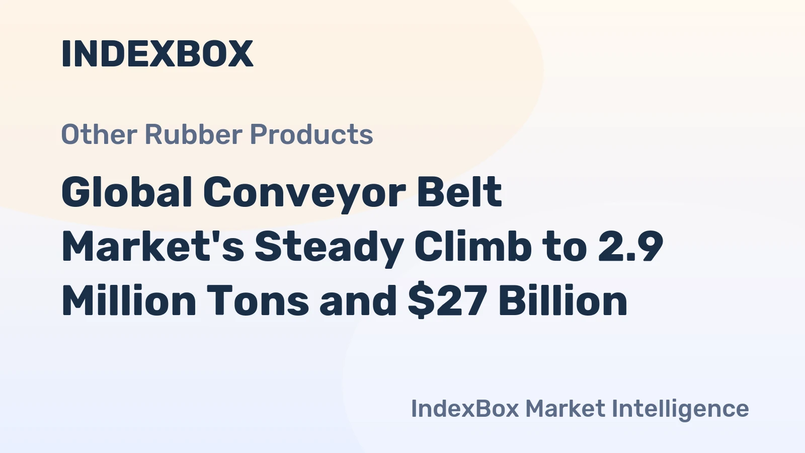 Global Conveyor Belt Market's Steady Climb to 2.9 Million Tons and $27 Billion