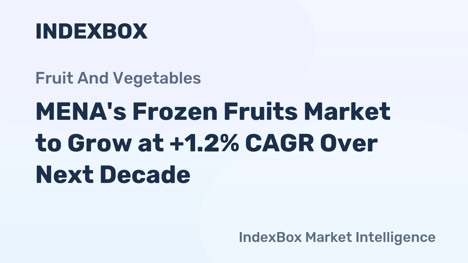 MENA's Frozen Fruits Market to Grow at +1.2% CAGR Over Next Decade