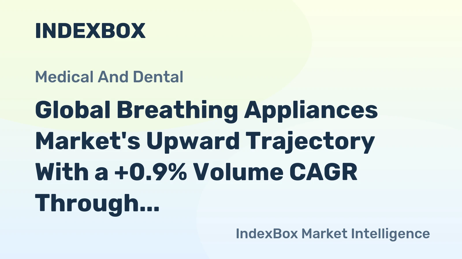 Global Breathing Appliances Market's Upward Trajectory With a +0.9% Volume CAGR Through 2035