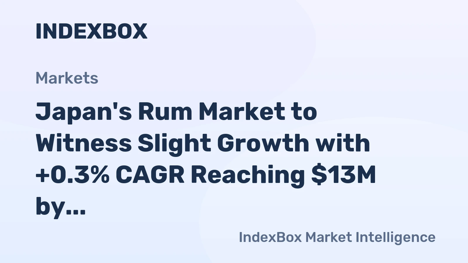 Japan's Rum Market to Witness Slight Growth with +0.3% CAGR Reaching $13M by 2035