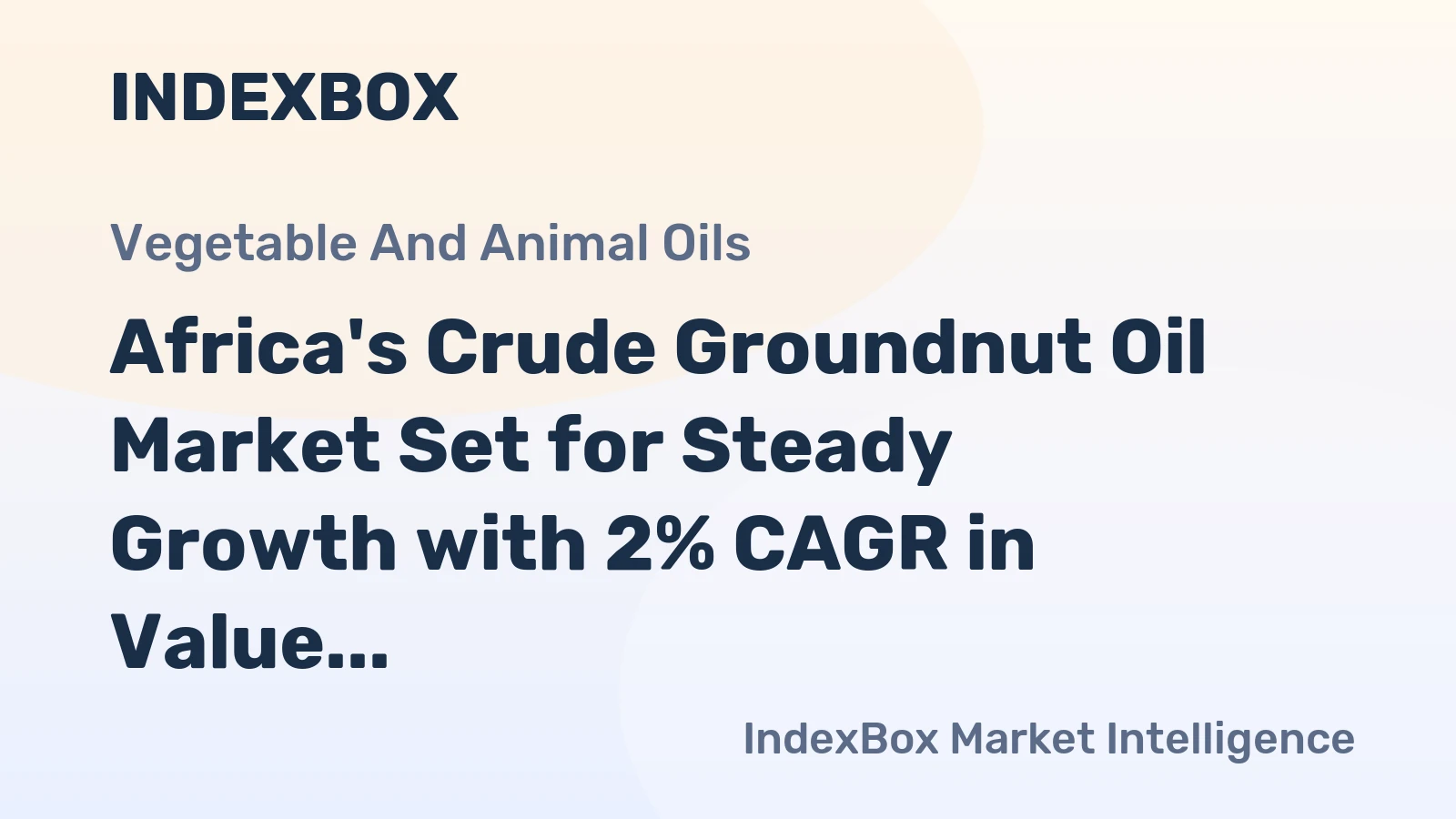 Africa's Crude Groundnut Oil Market Set for Steady Growth with 2% CAGR in Value Through 2035