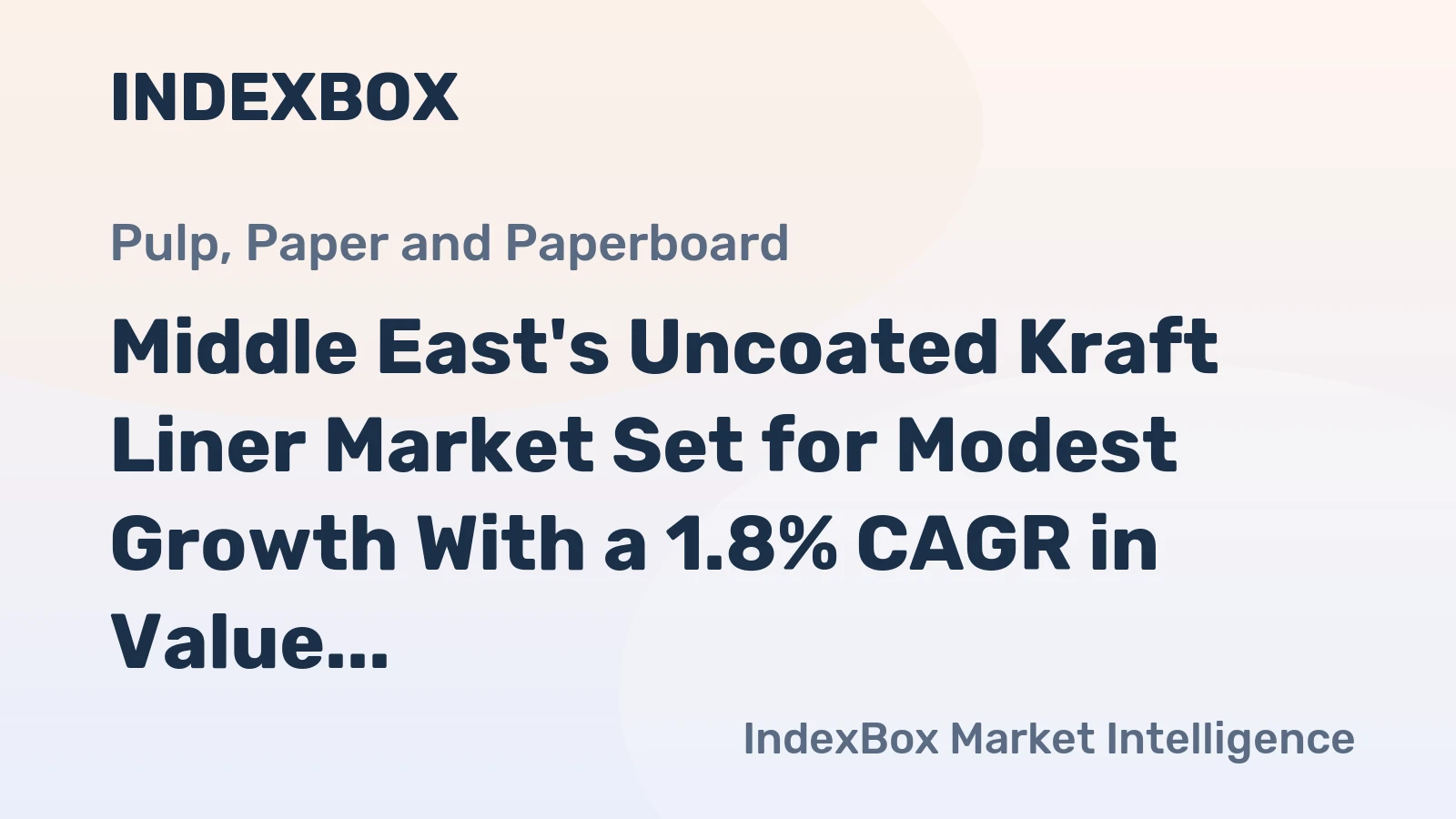 Middle East's Uncoated Kraft Liner Market Set for Modest Growth With a 1.8% CAGR in Value