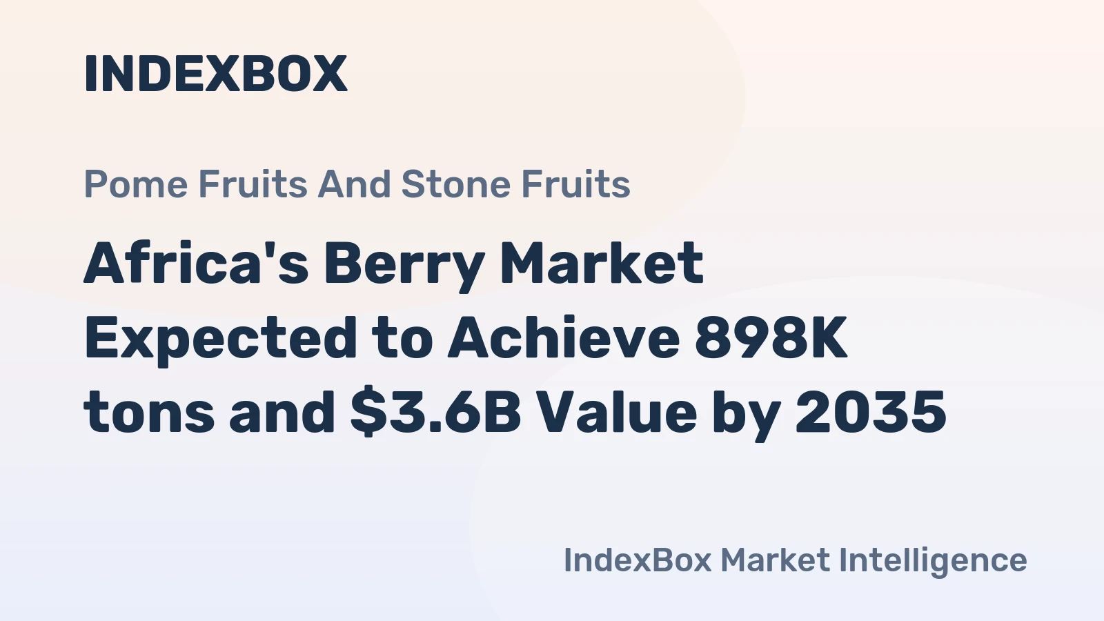 Africa's Berry Market Expected to Achieve 898K tons and $3.6B Value by 2035