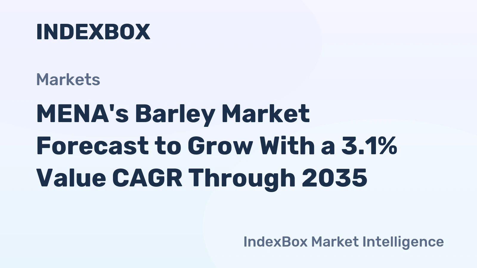 MENA's Barley Market Forecast to Grow With a 3.1% Value CAGR Through 2035