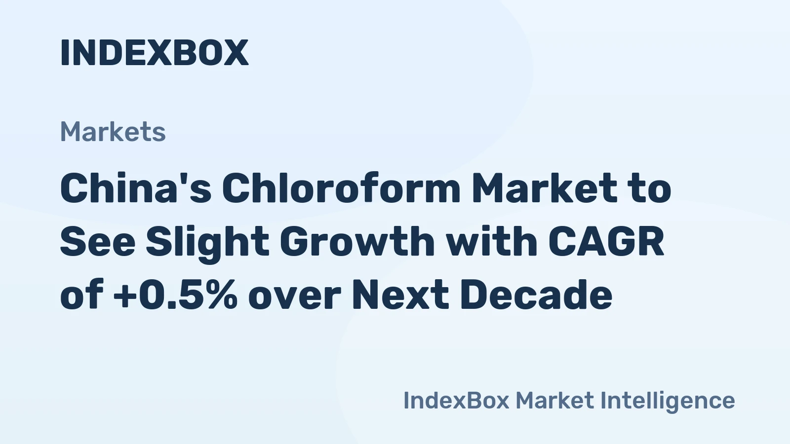 China's Chloroform Market to See Slight Growth with CAGR of +0.5% over Next Decade