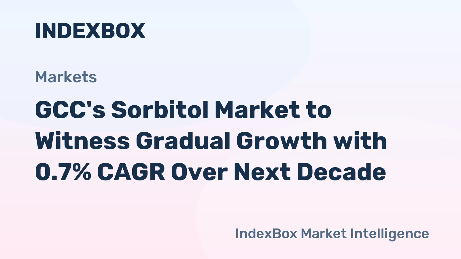 GCC's Sorbitol Market to Witness Gradual Growth with 0.7% CAGR Over Next Decade